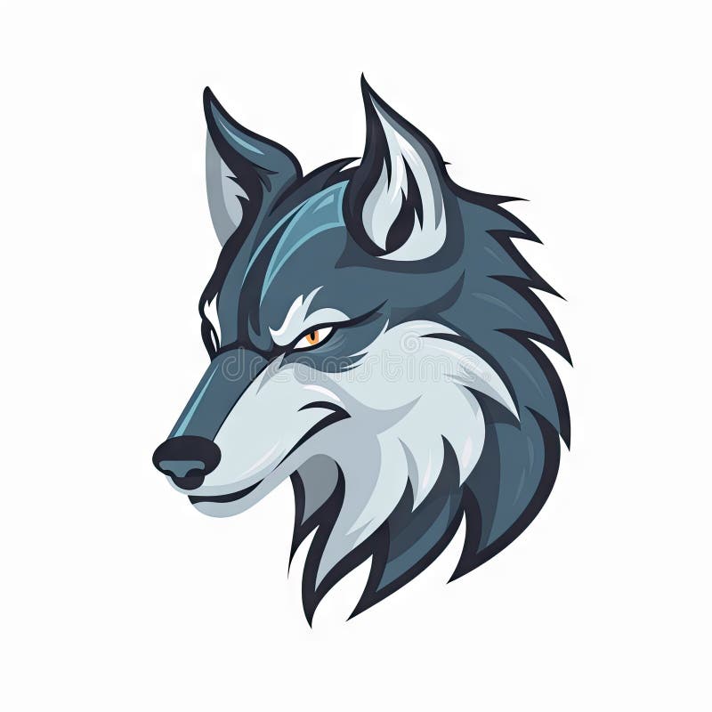 Sharp Wolf Head Line Logo Design Stock Vector - Illustration of elegant ...