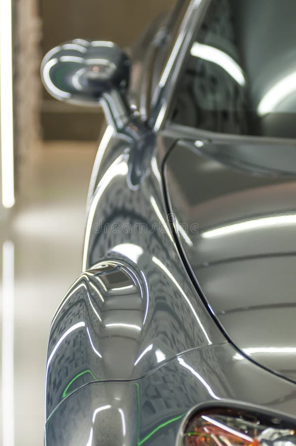 Clean shiny grey car stock photo. Image of grey, cleanliness - 44594832