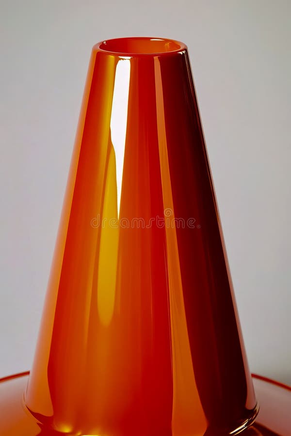 Clean Shiny Traffic Cone, Bright Orange Color, Smooth Surface ...