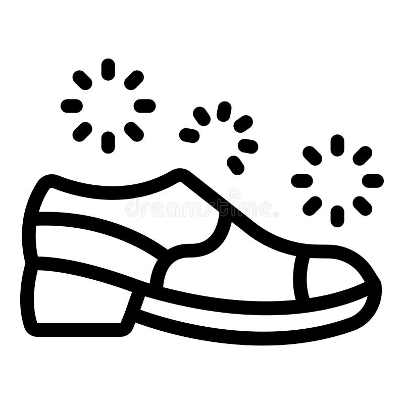 Clean Shoe Disinfecting and Shining Icon Stock Illustration ...