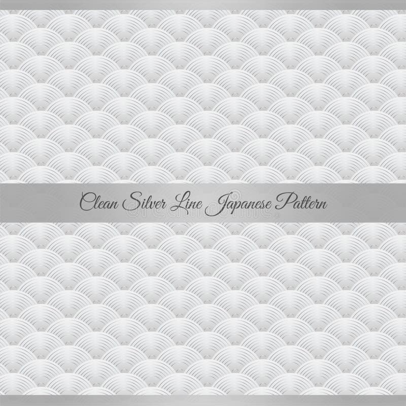 Clean Silver Line Japanese Pattern Stock Vector - Illustration of ...