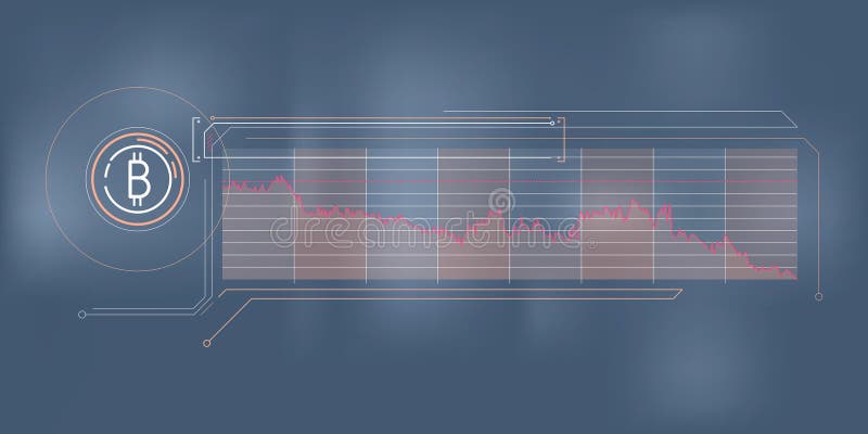 Simple Infographics about the Fall of the Bitcoin Price. Stock ...