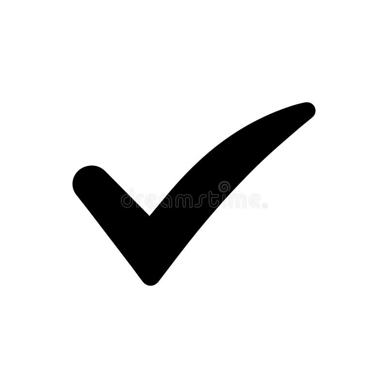 Minimalistic Black and White Check Mark Icon for Versatile Use Stock ...