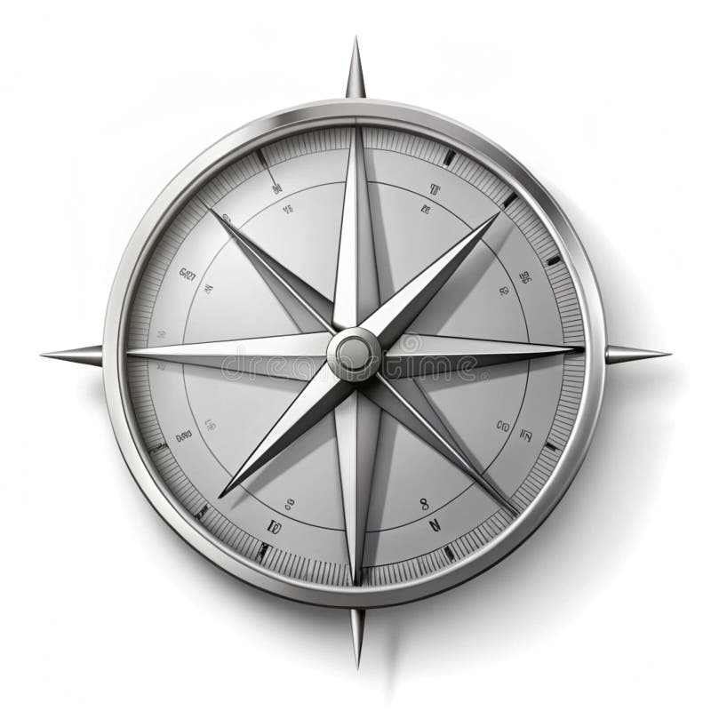 Minimalist Abstract Compass Stock Illustration - Illustration of simple ...