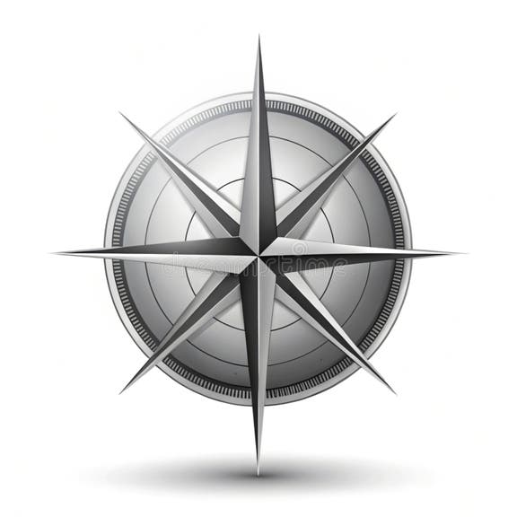 Minimalist Abstract Compass Stock Illustration - Illustration of ...