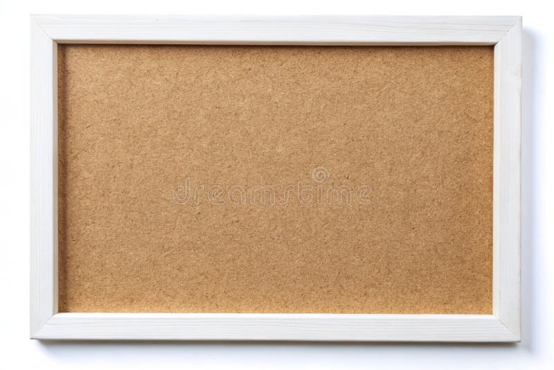 Empty Notice Cork Board with White Frame Stock Illustration ...