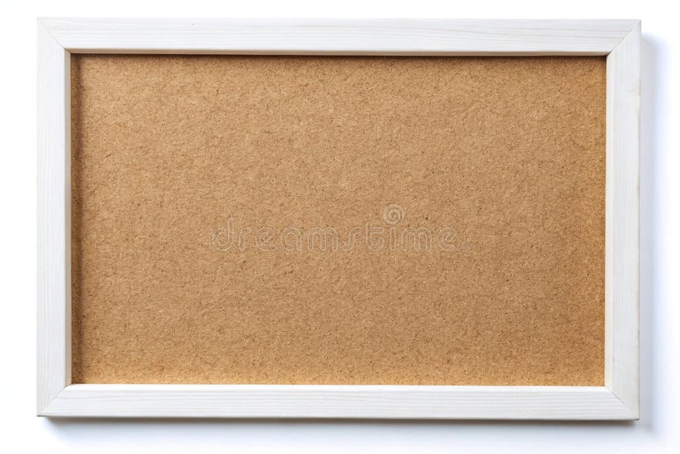 Empty Notice Cork Board with White Frame Stock Illustration ...