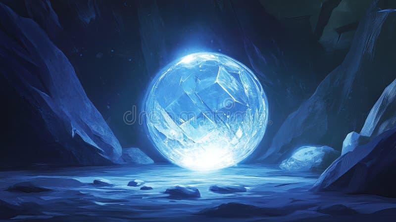 A Clean and Simple Design Featuring a Glowing Crystal Sphere Stock ...