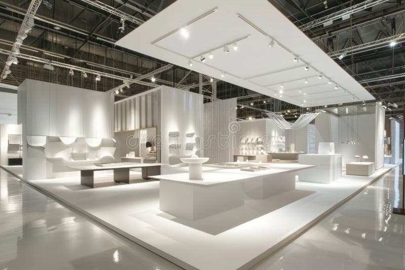 Clean and Simple Display Stage Design Against a White Backdrop Stock ...