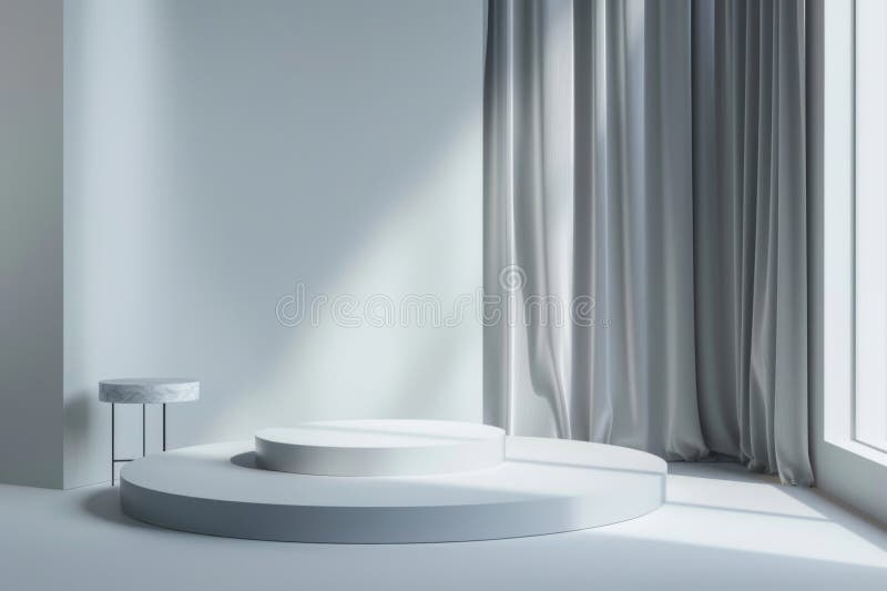 Clean and Simple Display Stage Setup Providing a Neutral Background ...