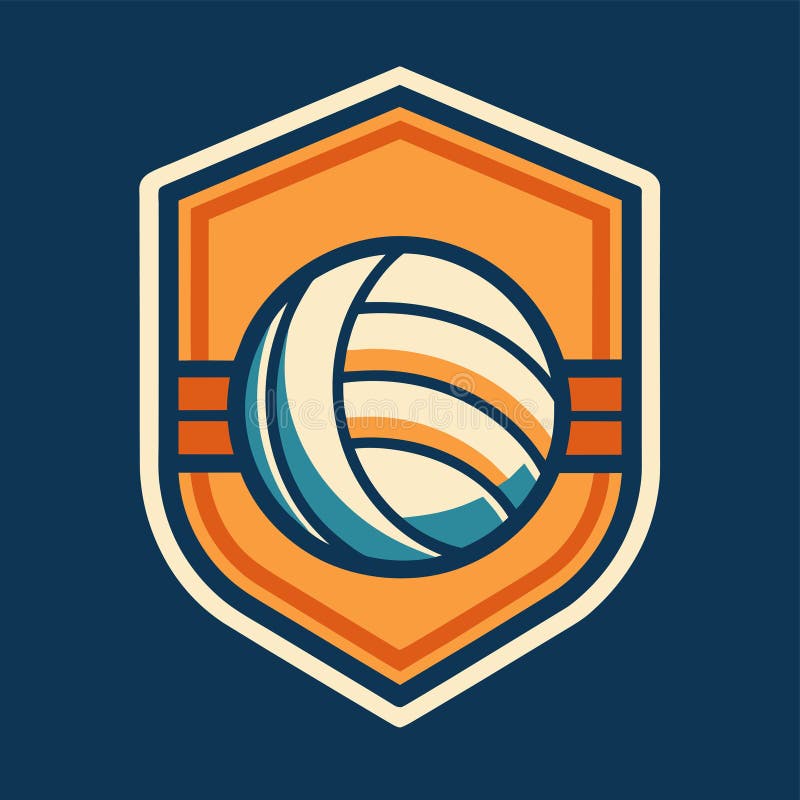 A Clean and Simple Emblem for a Volleyball Team. Featuring a Stylized ...