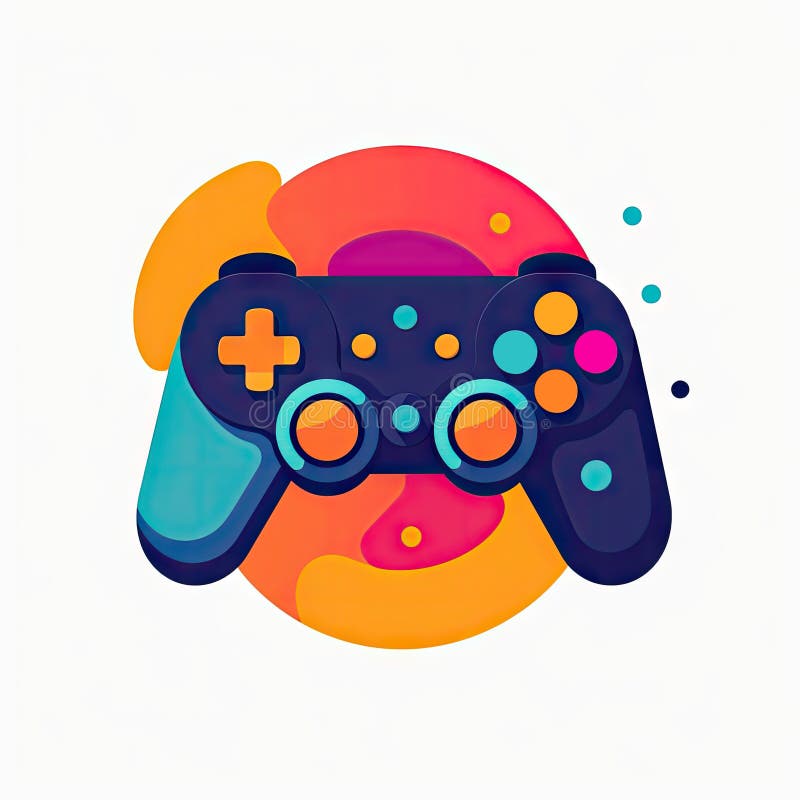 Clean and Simple Gaming Logo on White Background for Web and Print ...