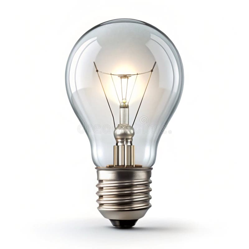 Simple Electric Light Bulb stock illustration. Illustration of ...