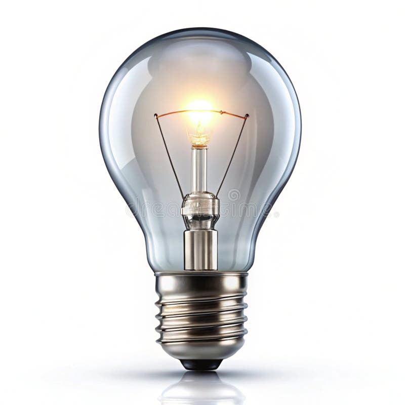 Simple Electric Light Bulb stock illustration. Illustration of glow ...