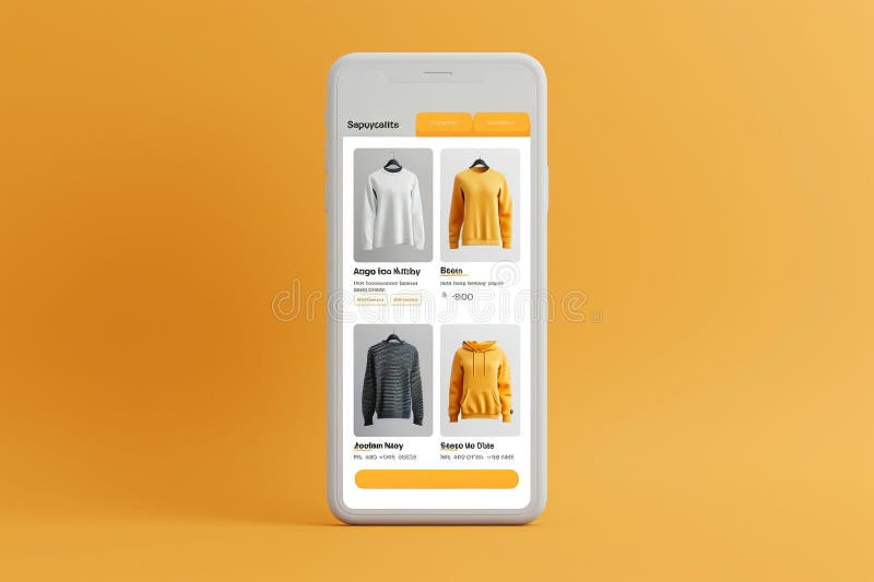Clean and Simple Mobile Ecommerce Shop Interface, Online Shopping ...