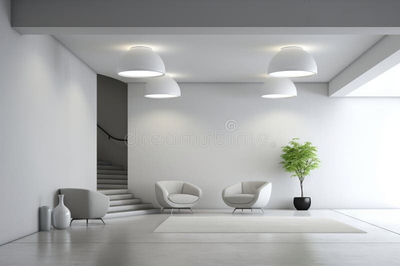 Clean and Simple Mock Up Hall for Versatile Designs Stock Illustration ...