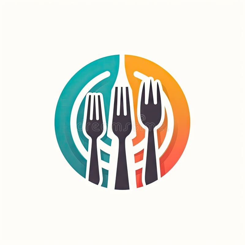 Clean and Simple Restaurant Logo on White Background. Perfect for Menus ...