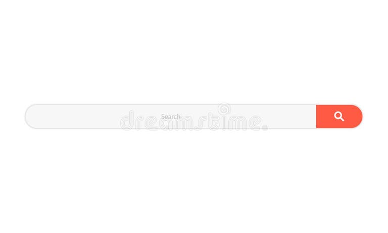 Clean and Simple Search Bar with a Red Search Button, Vector Illustration for Web Design and ...