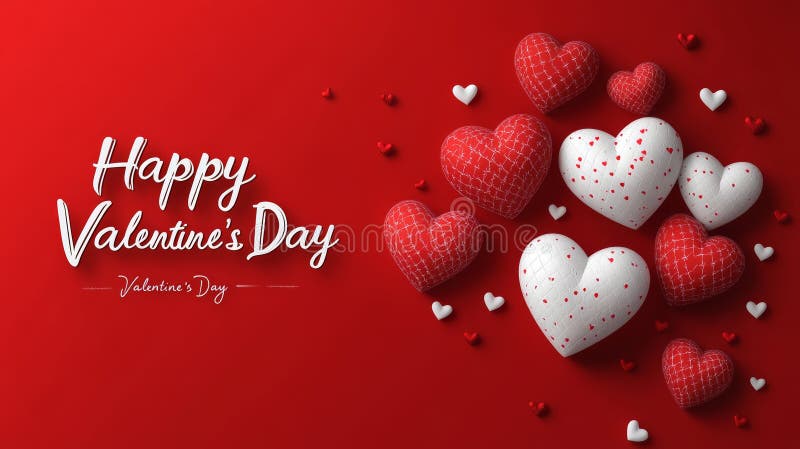 A Clean and Simple Valentine S Day Card with Floating Hearts and ...