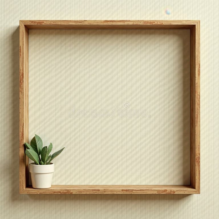 Clean, Simple Wooden Rectangle Frame, Vector Illustration , Sign, Frame ...