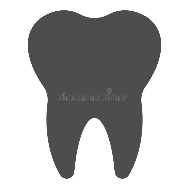 Clean Single Tooth with Root Thin Line Icon. Teeth Care Symbol, Outline ...