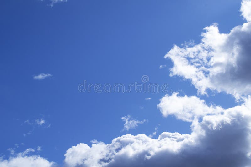 Clean Sky with Air Fluffy Clouds on Sunset As Beautiful Background ...