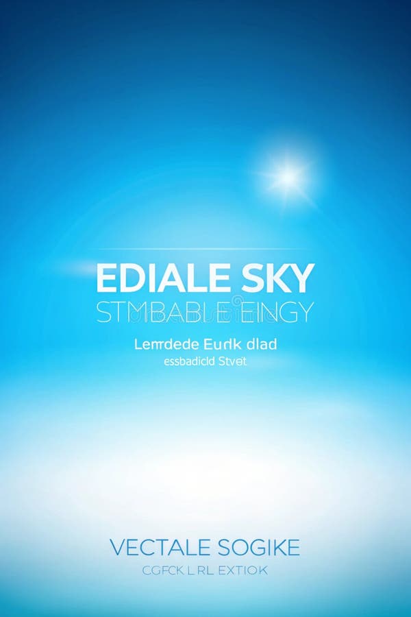 Clean Sky Blue Gradient with Text Space Stock Illustration ...