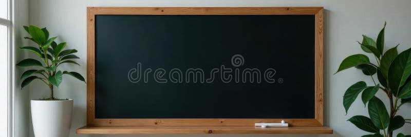 Clean Slate Blackboard in Simple Wooden Frame Perfect for Notes ...
