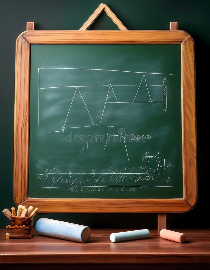 A Clean Slate Ready for New Lessons. Generative AI Stock Illustration ...