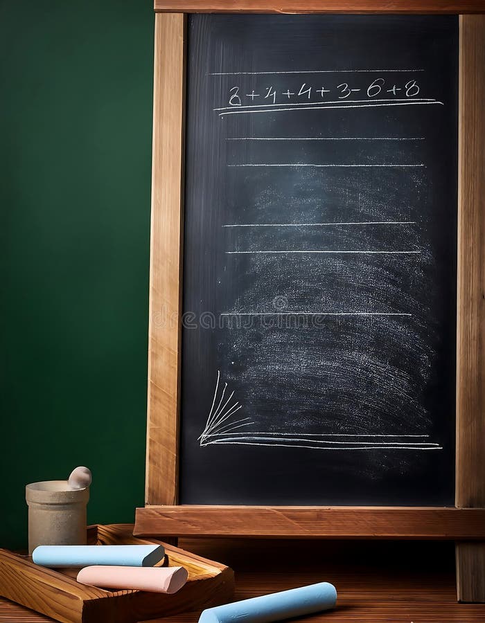 A Clean Slate Ready for New Lessons. Generative AI Stock Illustration ...