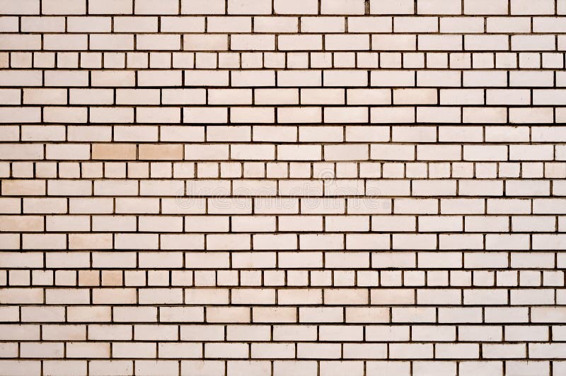 Clean Smooth Brick Wall Close-up. Texture of a Brick Wall Stock Image ...
