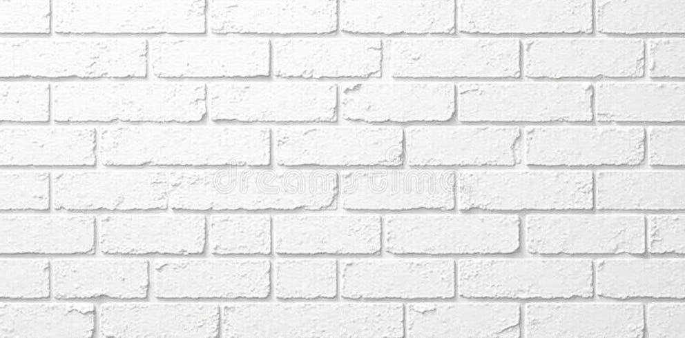 Clean, Smooth White Brick, Minimal Grout Lines , Interior, Brick Wall ...