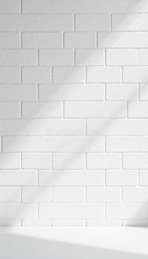 Clean, Smooth White Brick Wall Minimalist Backdrop , Seamless ...