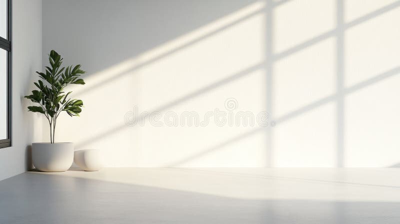 A Clean, Smooth White Wall with Subtle Shadows and a Matte Finish Stock ...