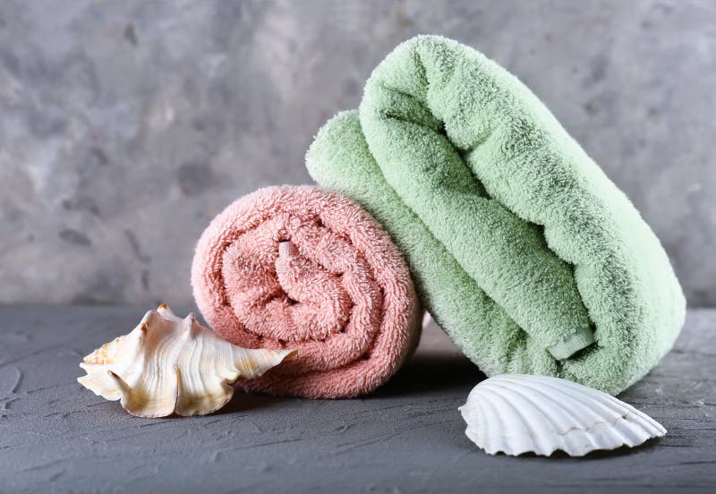 Shells with Grey Textured Background Wallpaper, Stock Image - Image of ...