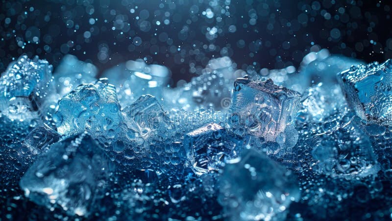 Cold Space Adorned with Ice Features. Stock Illustration - Illustration ...