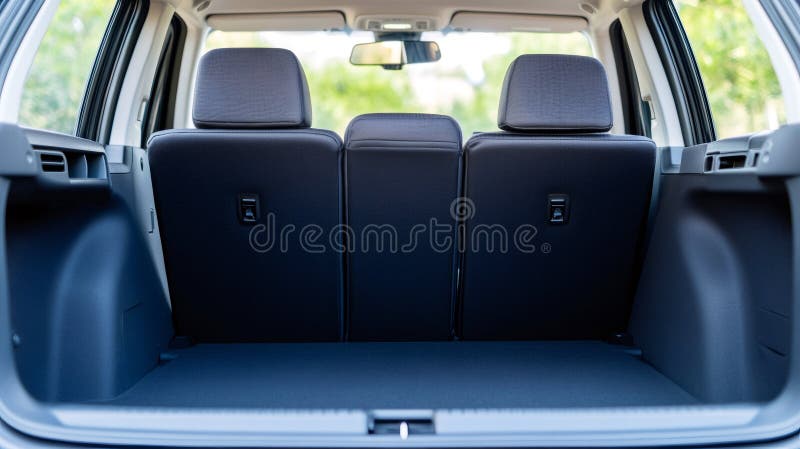 Clean, Spacious Car Trunk Ready for Loading Luggage on a Road Trip ...