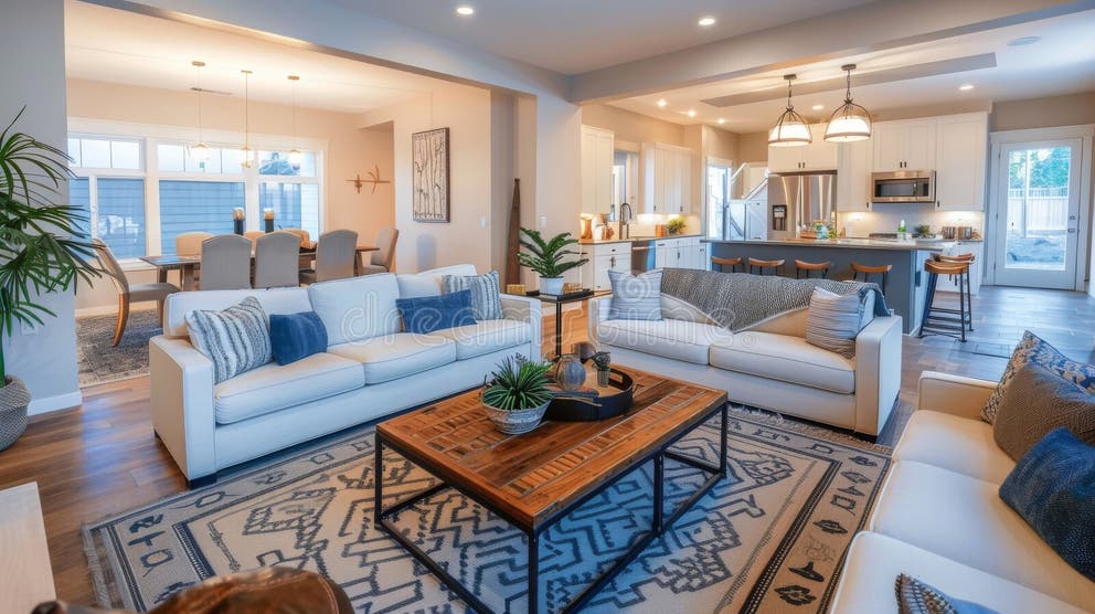 Clean and Spacious Home Decor Stock Illustration - Illustration of ...