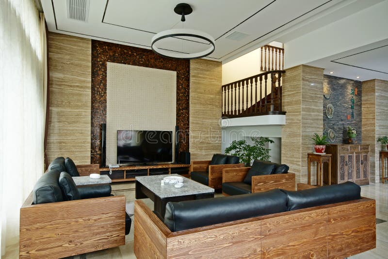 Spacious living room stock image. Image of enjoy, household - 30147983