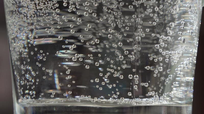 Clean Sparkling Water in a Transparent Glass Beaker Close Up Stock ...