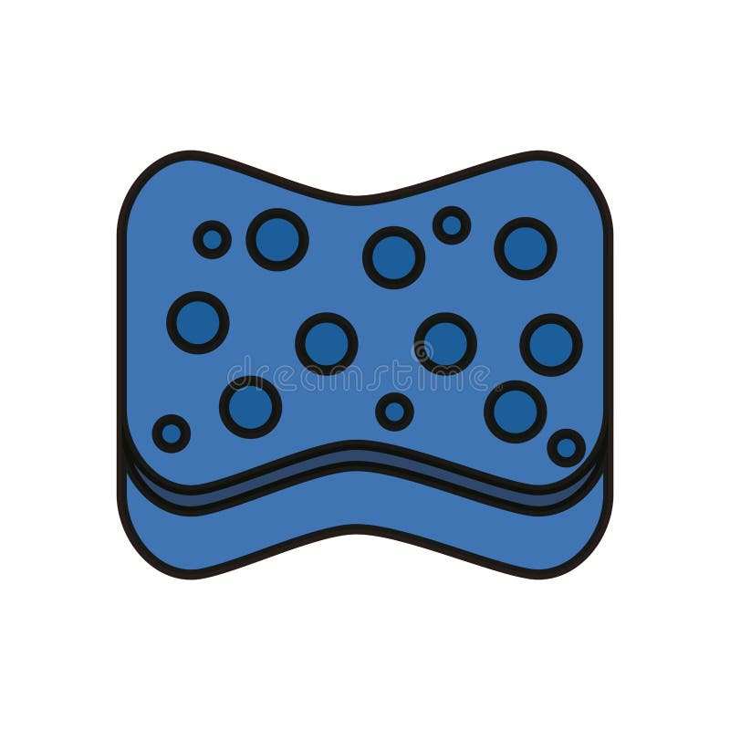 Clean Sponge Flat Style Icon Stock Vector - Illustration of household ...