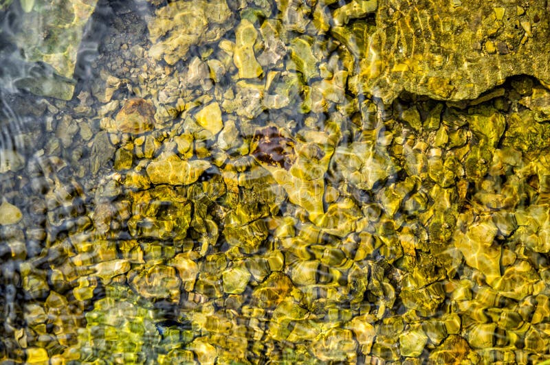 Clean Spring Water on the Background of Stones Stock Photo - Image of ...