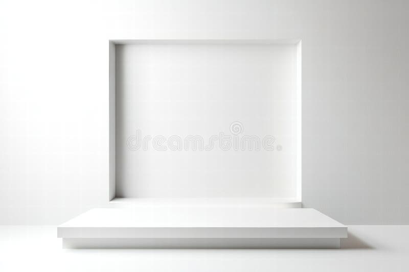 Clean Square White Space with Pristine Paper Surface and Blank Backdrop ...