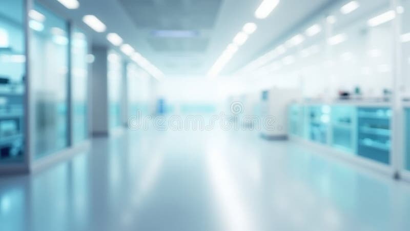 A Clean and Sterile Lab Environment with Soft Glowing White Surfaces ...