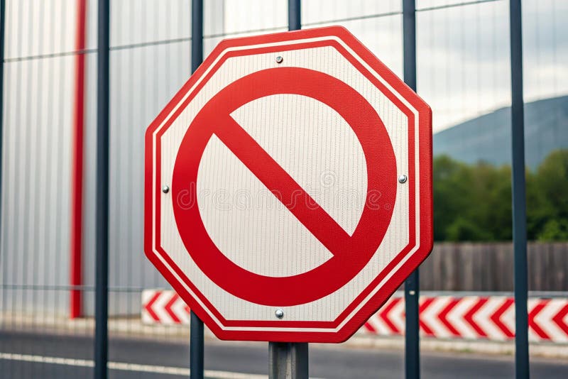 Stop Sign No Entry Pass Warning Red Icon. Stop Sign Red Icon. Vector ...