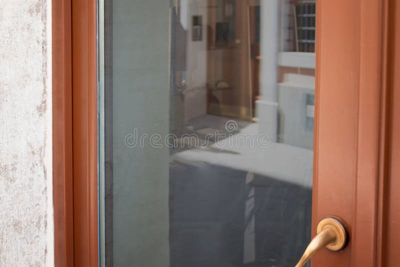 Clean Store Front Door Window for Logo Mockup Stock Image - Image of ...