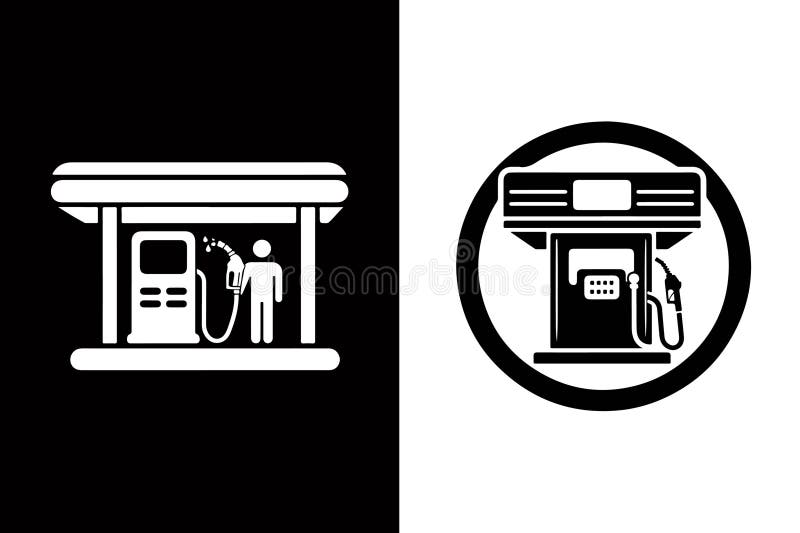 Gas Station Icon Silhouette Vector Art Stock Illustration ...
