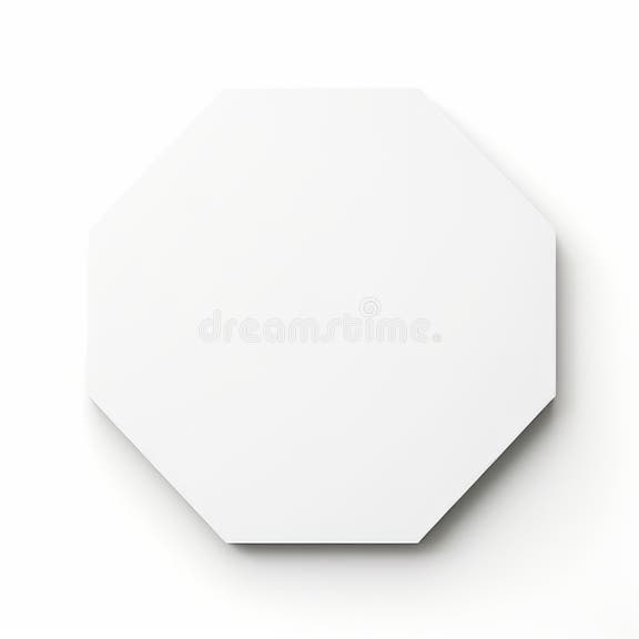 Clean and Streamlined Octagon Shape White Cardboard Plaque Stock ...