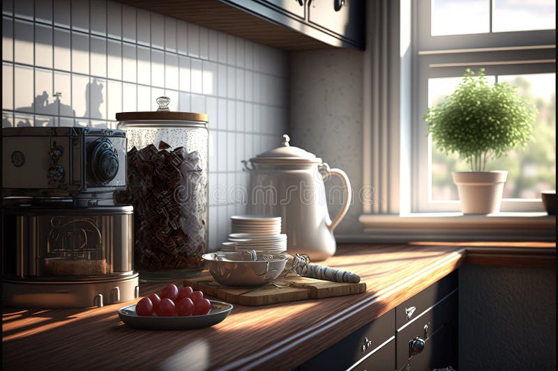 Clean Studio Septup with an Empty Podium - 3d Rendering. Generative AI ...