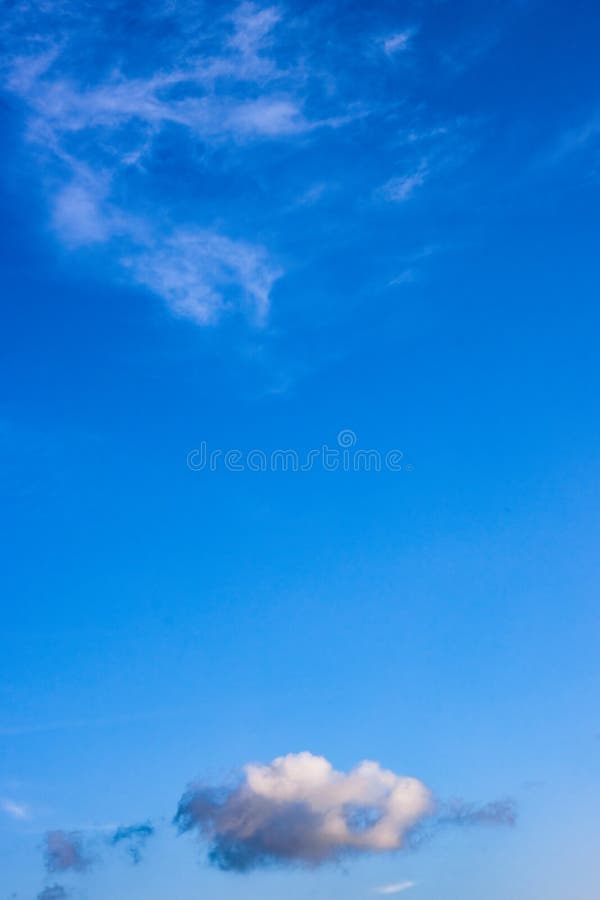 Clean Sunny Sky with Moving White Clouds Stock Photo - Image of ...